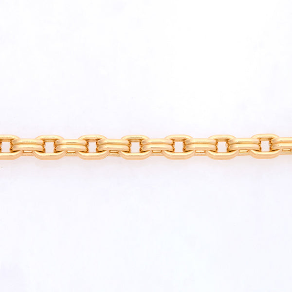 Double Box Chain Necklace, 18K Yellow Gold, Medium Link, 16" – Sherman ...